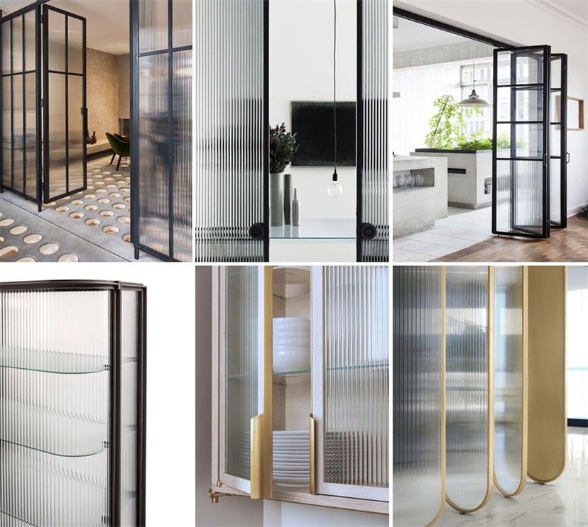BTG 5mm 6mm 8mm ribbed glass interior doors